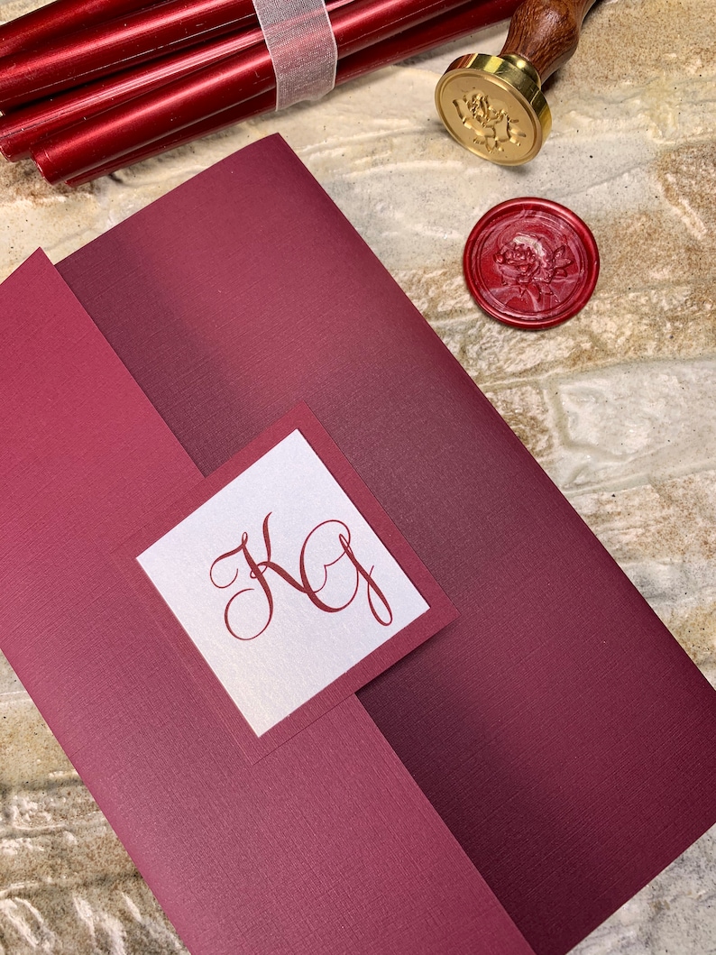 Burgundy Wedding Invitation Burgundy Wedding Invitations | Etsy