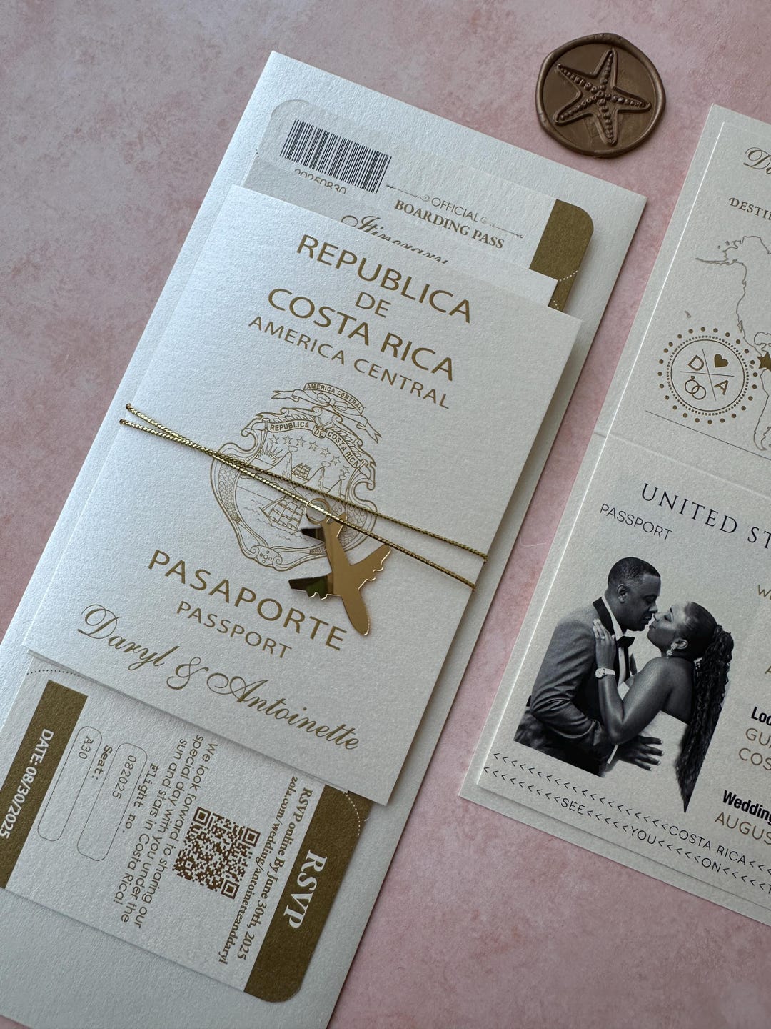 Republica De Costa Rica Passport, Costa Rica Passport, Foil Passport ...