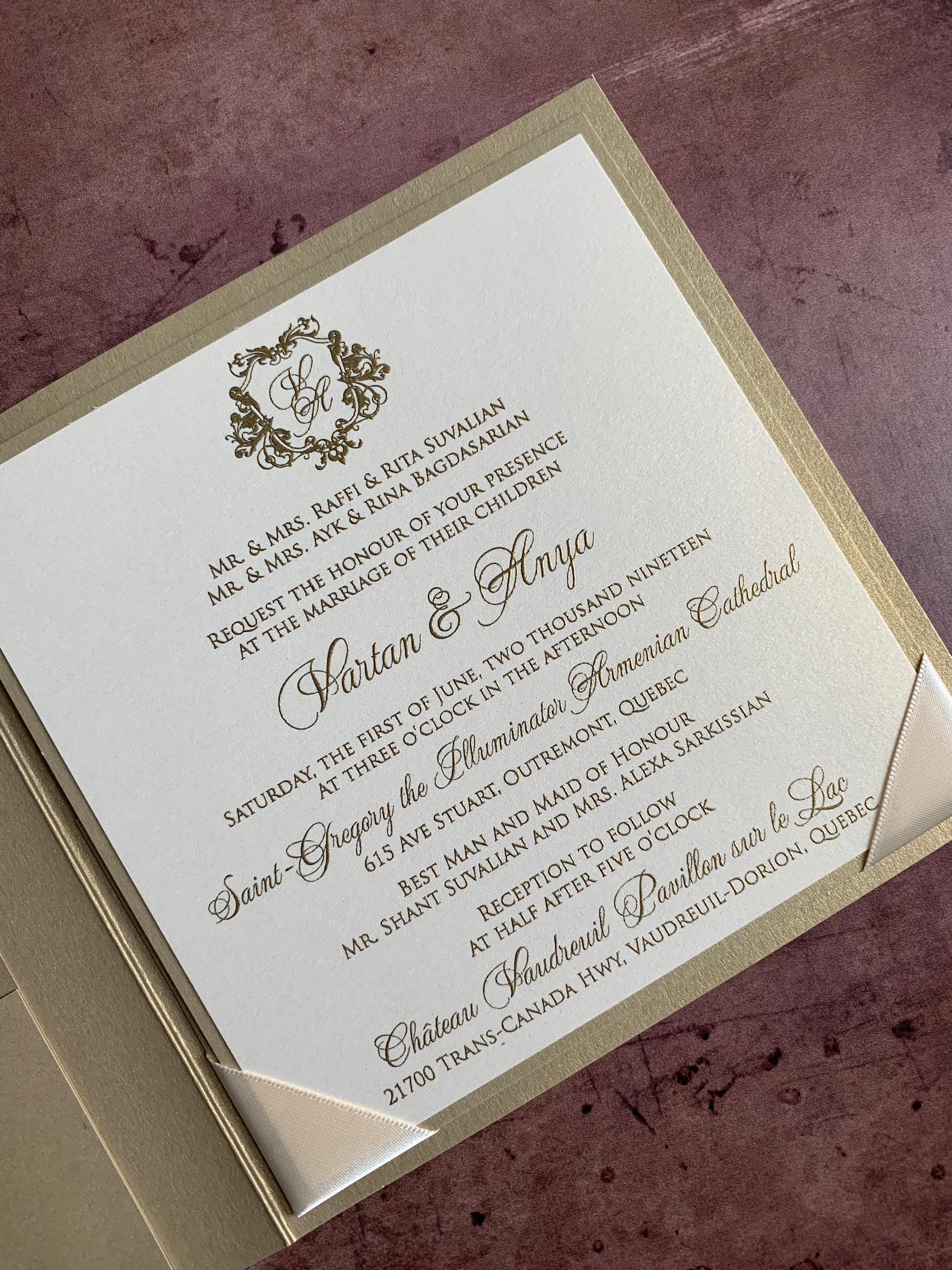 Crest Wedding Invitation Gold Wedding Invitations Shield | Etsy