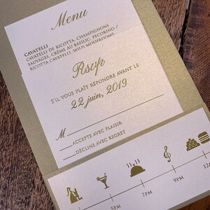 Raised Gold Ink Wedding Invitation, Gold Thermography Invitation ...