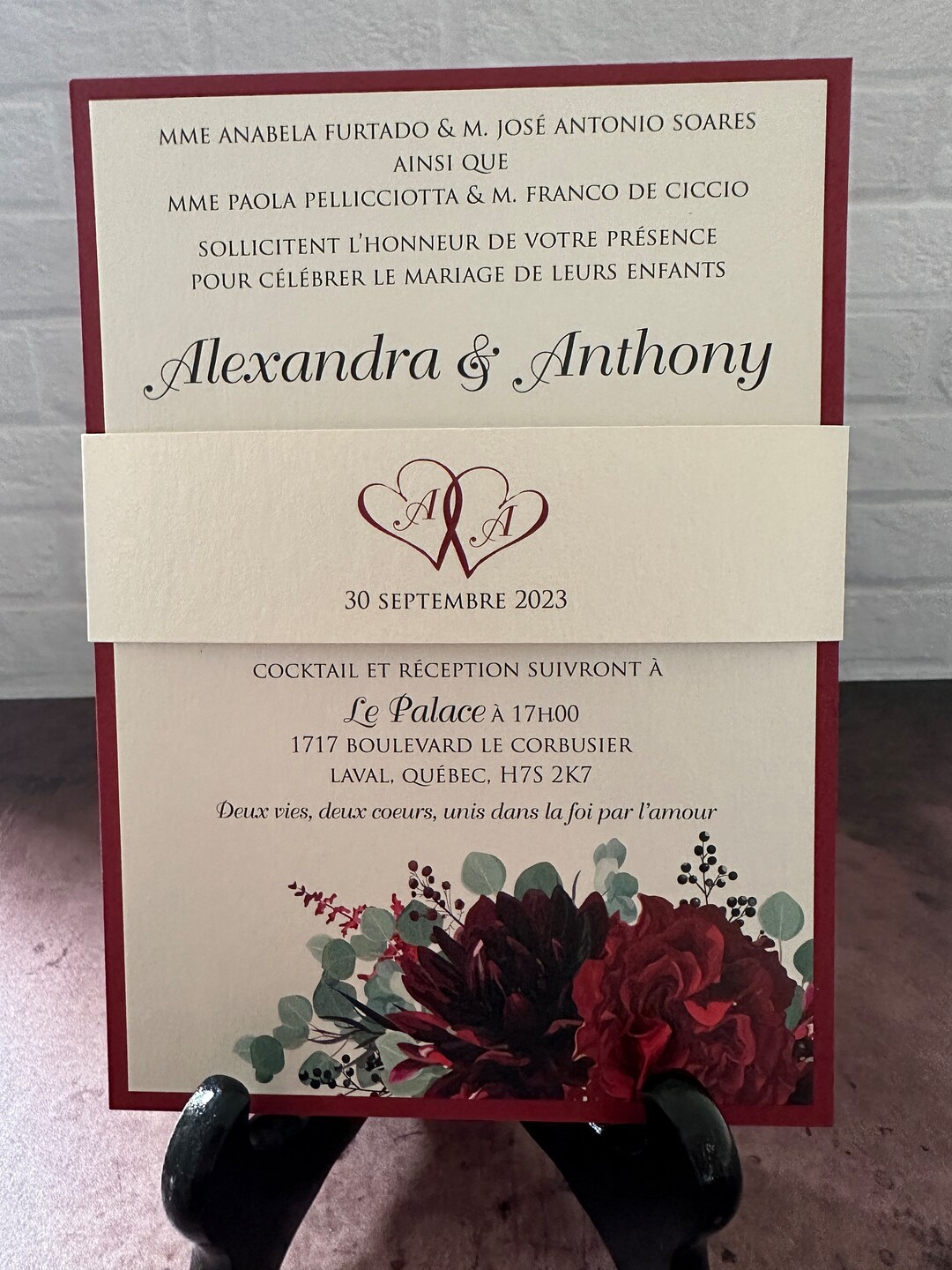 Burgundy Wedding Invitation, Burgundy Wedding Invitations, Boho Chic ...