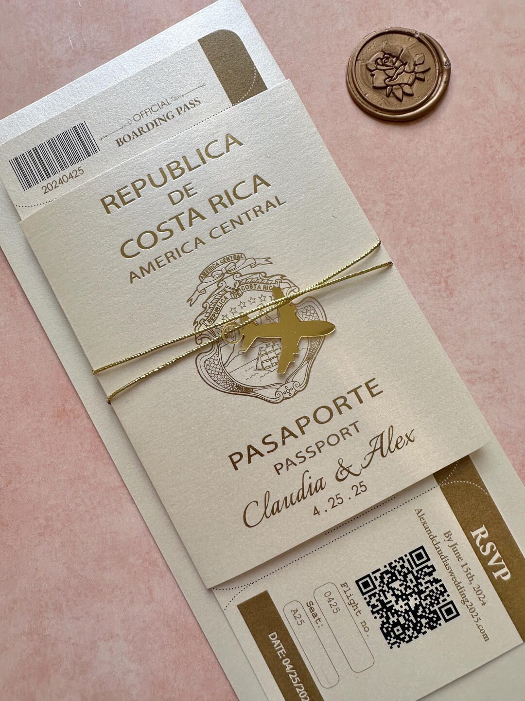Republica De Costa Rica Passport, Costa Rica Passport, Foil Passport ...