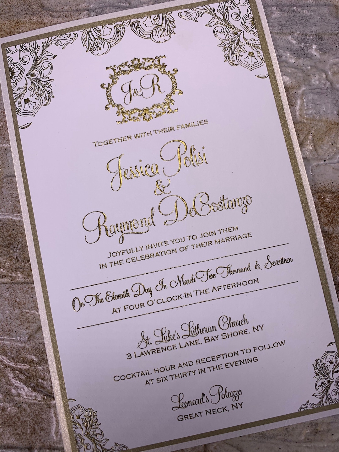 Gold Wedding Invitation, Gold Invitation, Classy Wedding Invitations ...