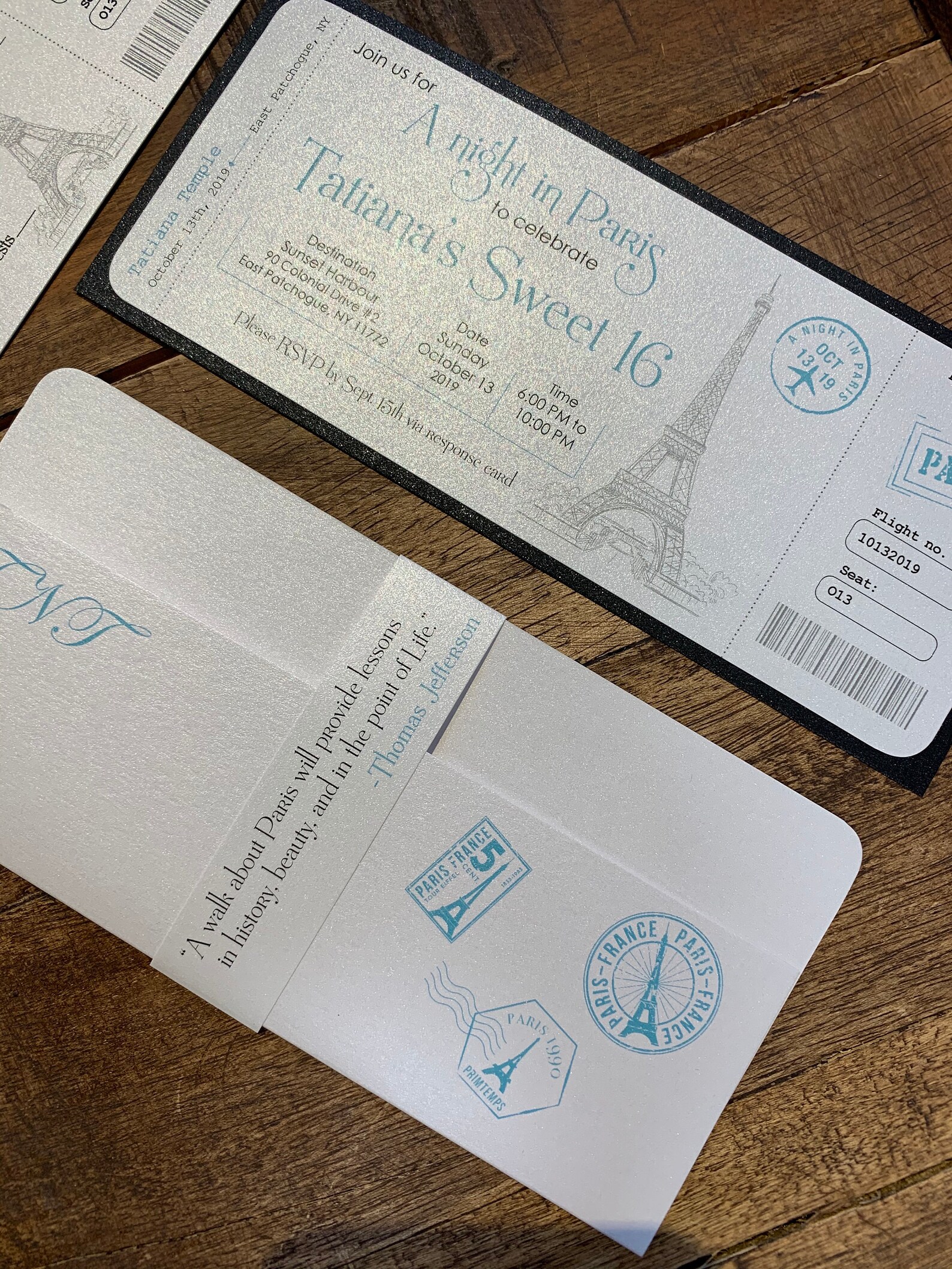 Sweet 16 Boarding Pass Invitation, Sweet Sixteen Boarding Pass ...