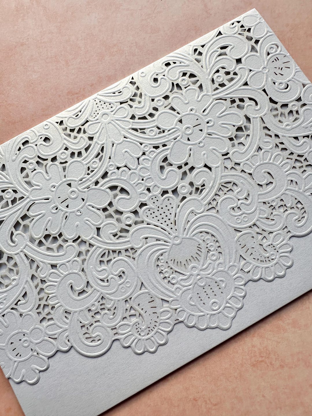 DIY Laser Cut Pocket Invitation, DIY Stationery With Pocket for ...