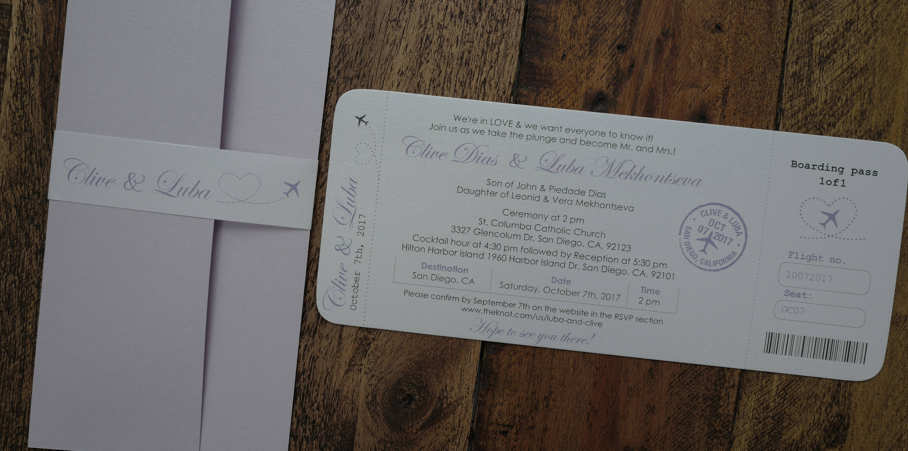 Design Boarding Pass Wedding Invitation Travel Wedding | Etsy
