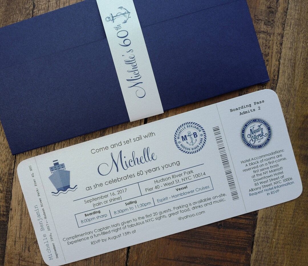 New York Travel Invitation New York Boarding Pass Invitation - Etsy