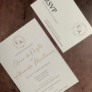 Elegant Wedding Invitation, Beautiful Invitation, Wedding Invitation With Monogram and Scripty ...