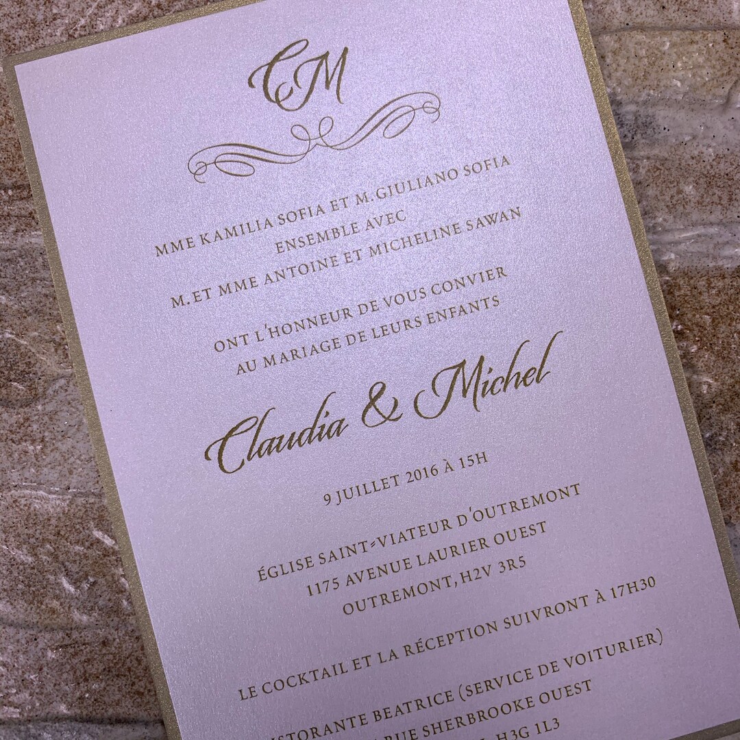 Gold Invitation Gold Wedding Invitation Gold Invitations - Etsy