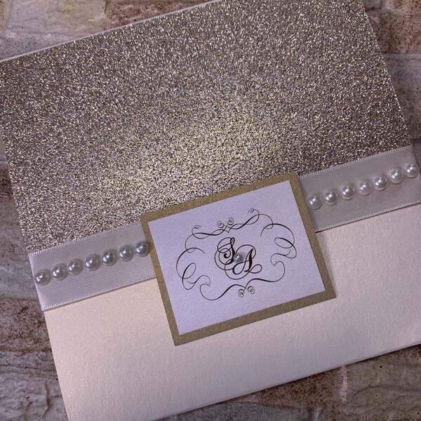 Glitter Invitation - Etsy