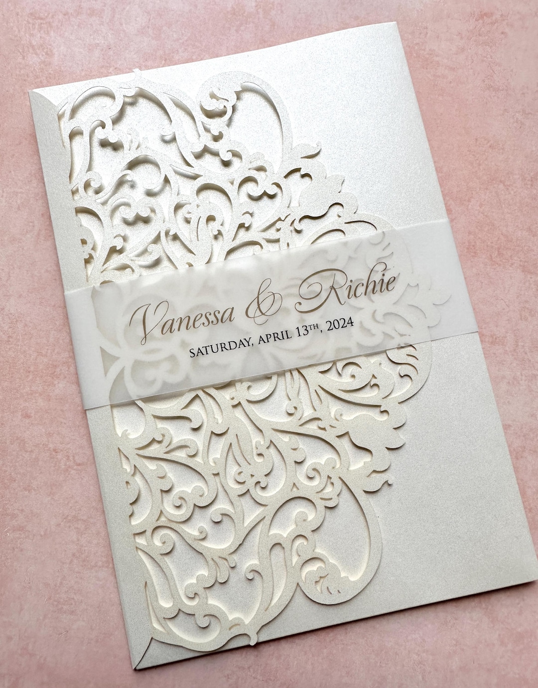 DIY Laser Cut Wedding Invitation, DIY Wedding Stationery, Laser Cut ...