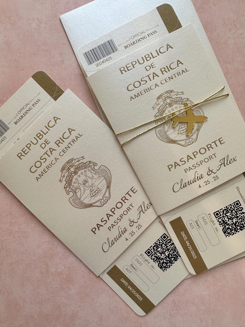 Republica De Costa Rica Passport, Costa Rica Passport, Foil Passport ...