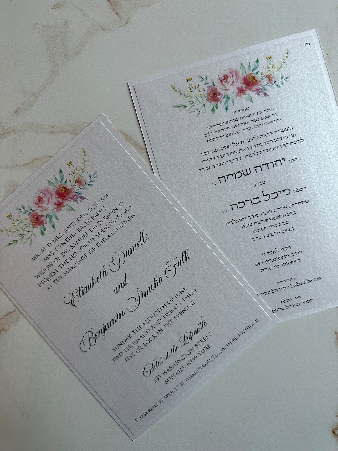Bilingual Wedding Invitation Bilingual Invitations Bilingual - Etsy Canada