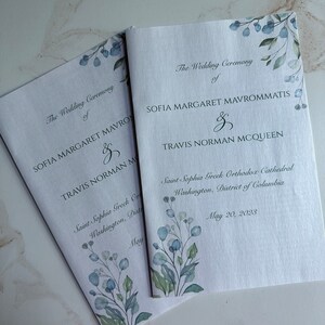 Greek Wedding Program, Greek Program, Greek Wedding Ceremony Program ...