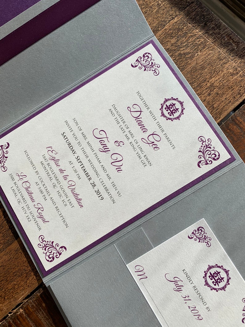 Beautiful Invitation Beautiful Wedding Invitation Classy | Etsy