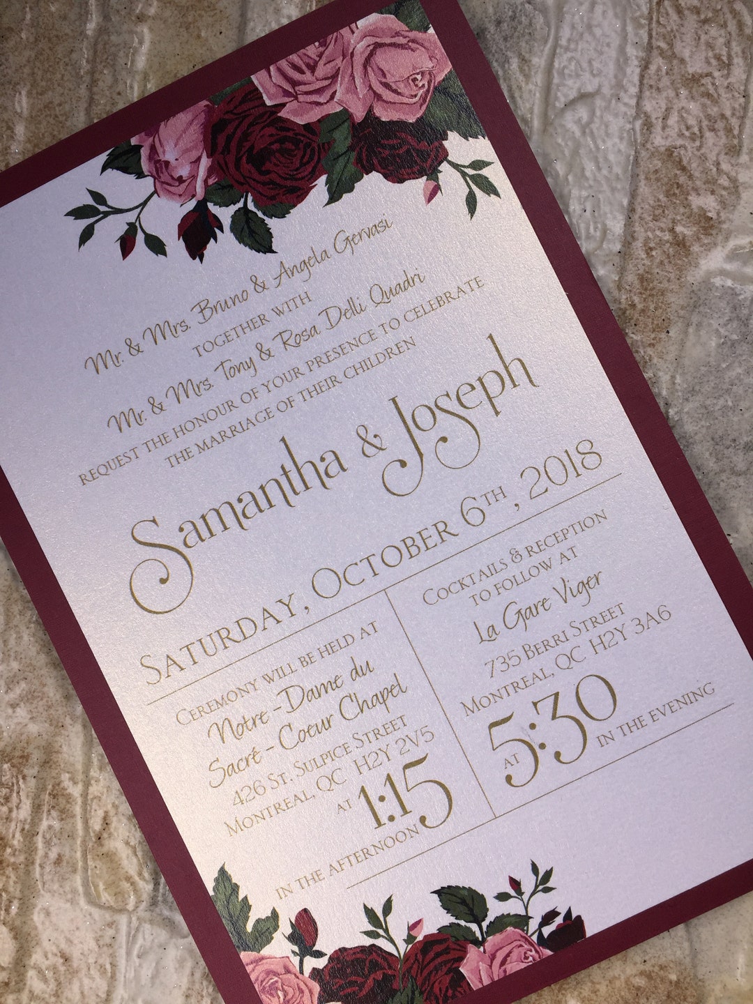 Burgundy Wedding Invitation Burgundy Wedding Invitations - Etsy