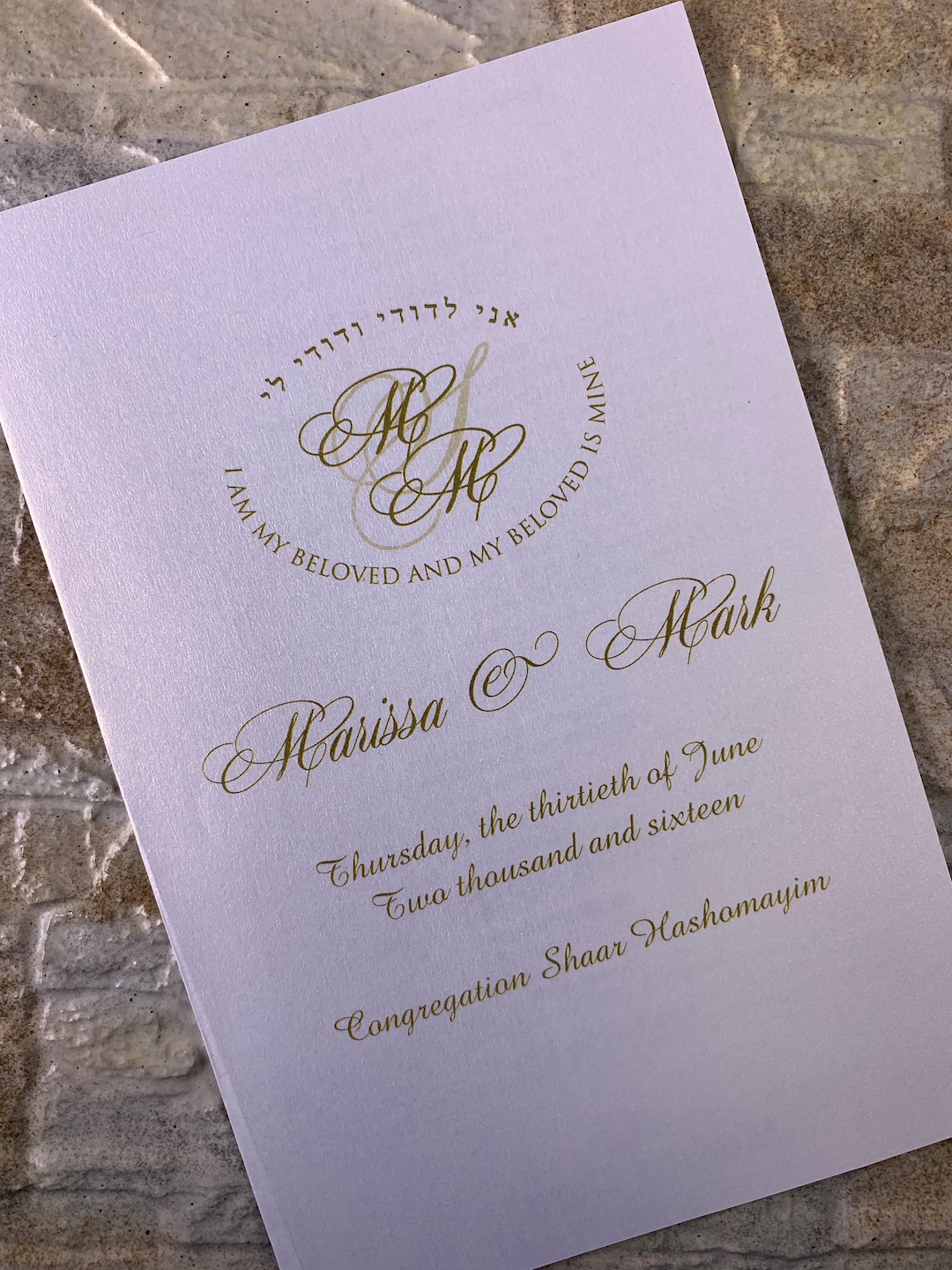 Jewish Wedding Program, Jewish Wedding Ceremony Program, Jewish ...