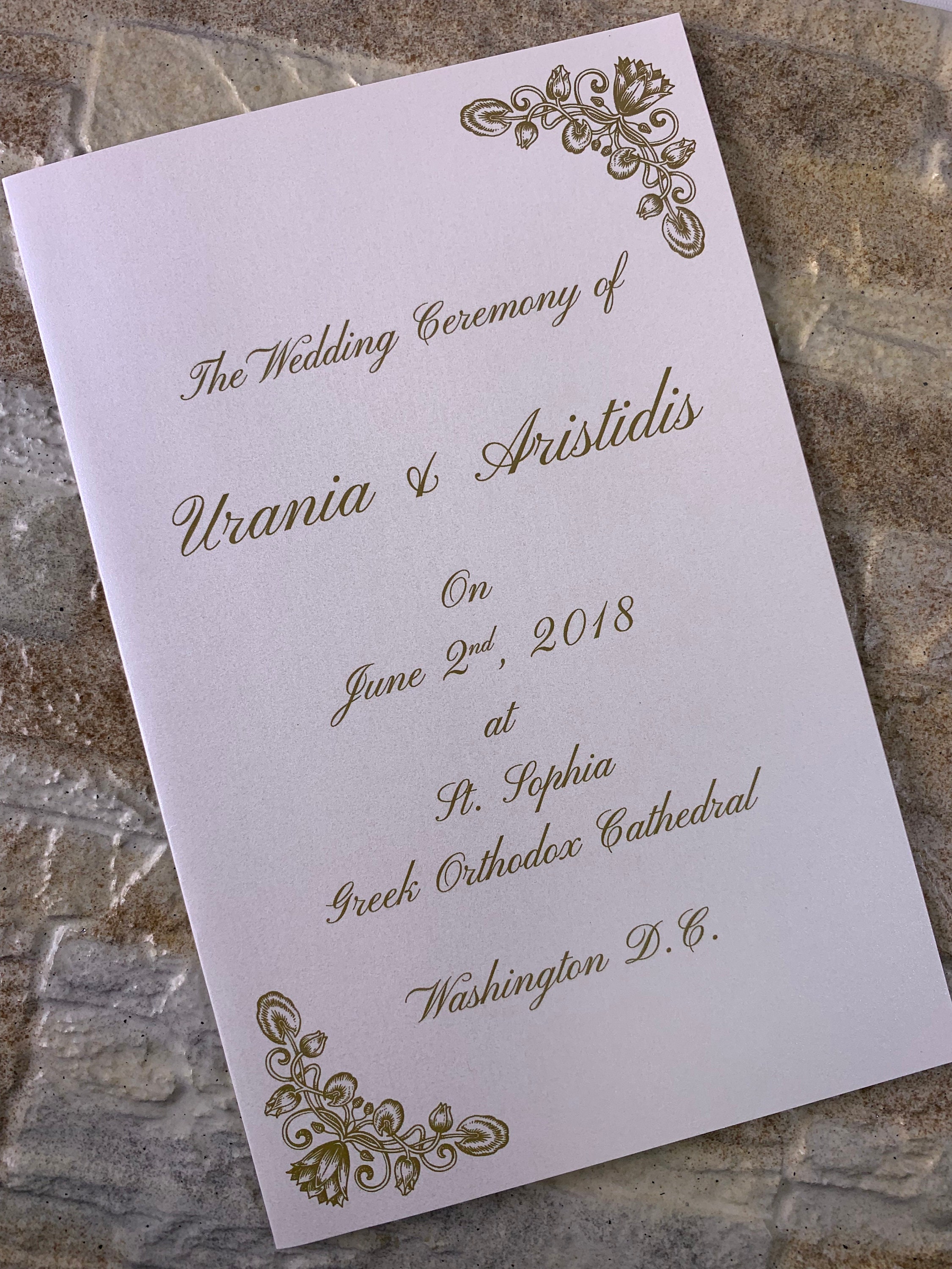 Greek wedding program Greek program Greek wedding ceremony | Etsy