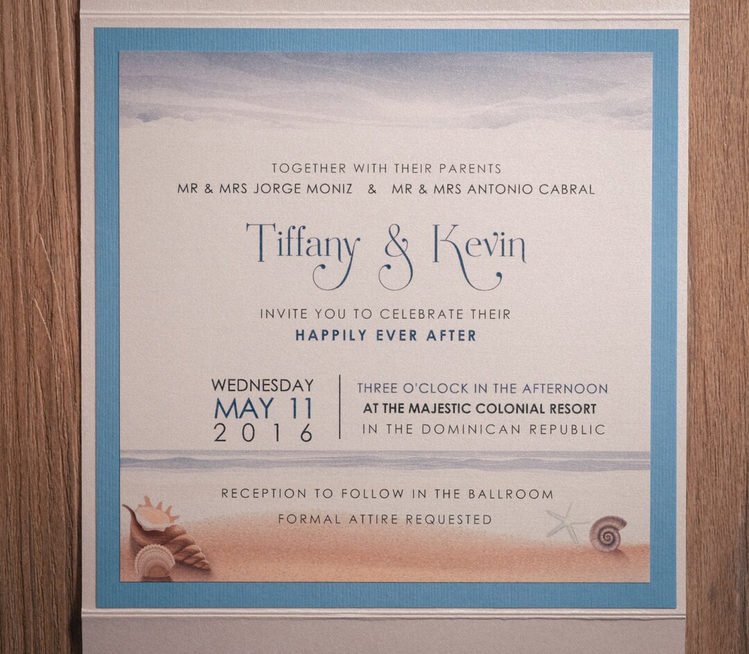 Beach Wedding Invitation Beach Wedding Invitations Beach - Etsy