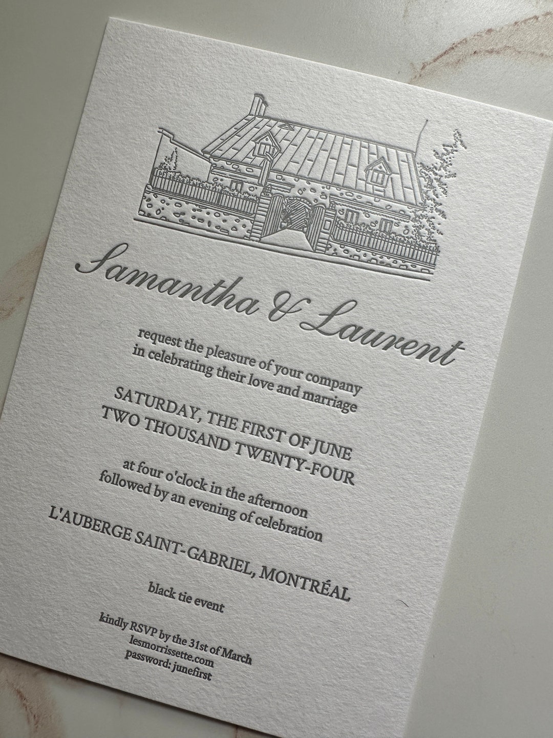 Letterpress Invitation, Letterpress Venue Invitations, Letterpress ...