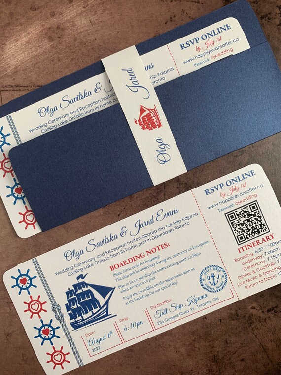 Boat Wedding Invitations Diy