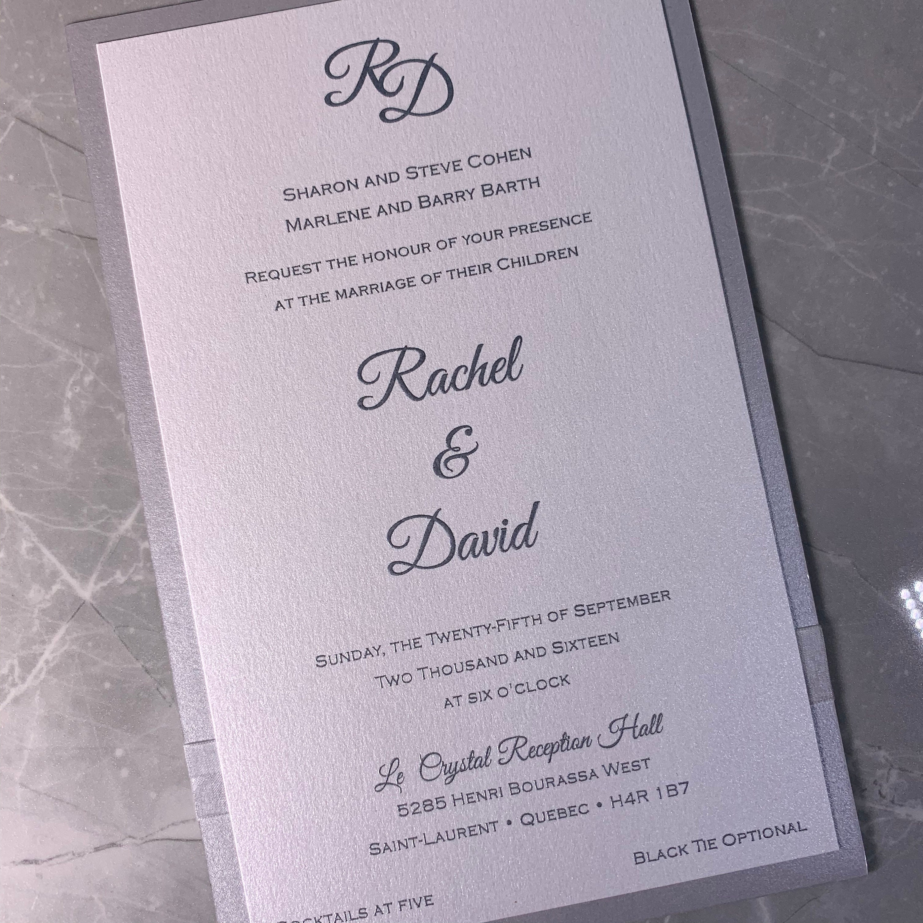 Silver Wedding Invitation Silver Invitation Classy Wedding | Etsy