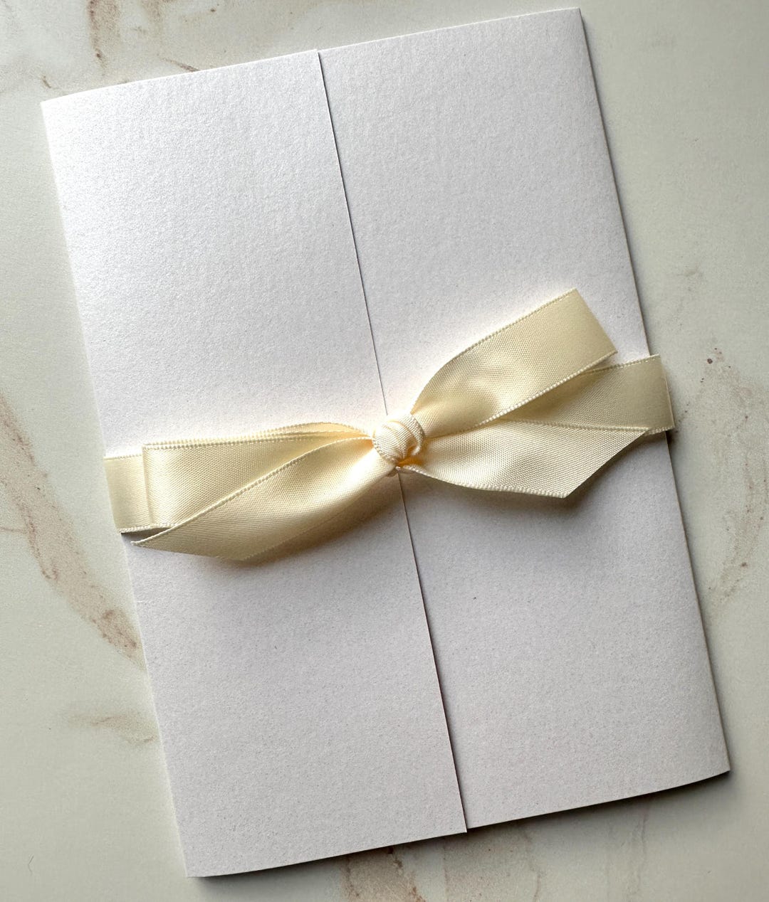 Elegant Gold Wedding Invitation, Ribbon Pocket to Hold the Insert Cards ...