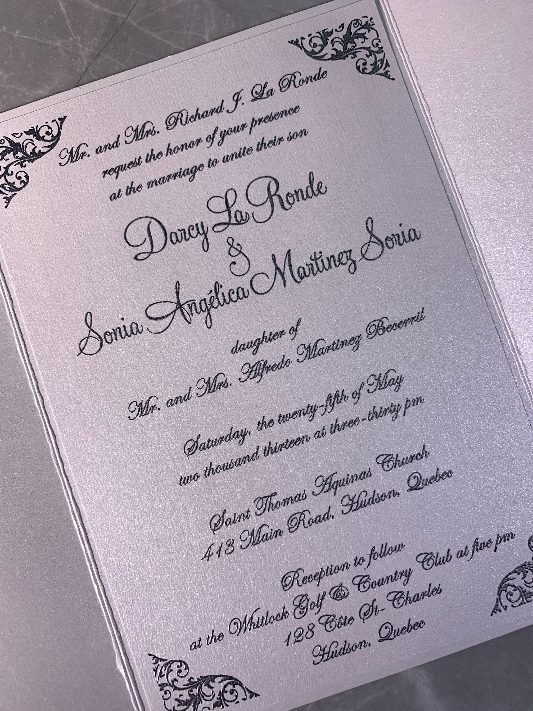 Silver Wedding Invitation Silver Wedding Invitations Silver | Etsy