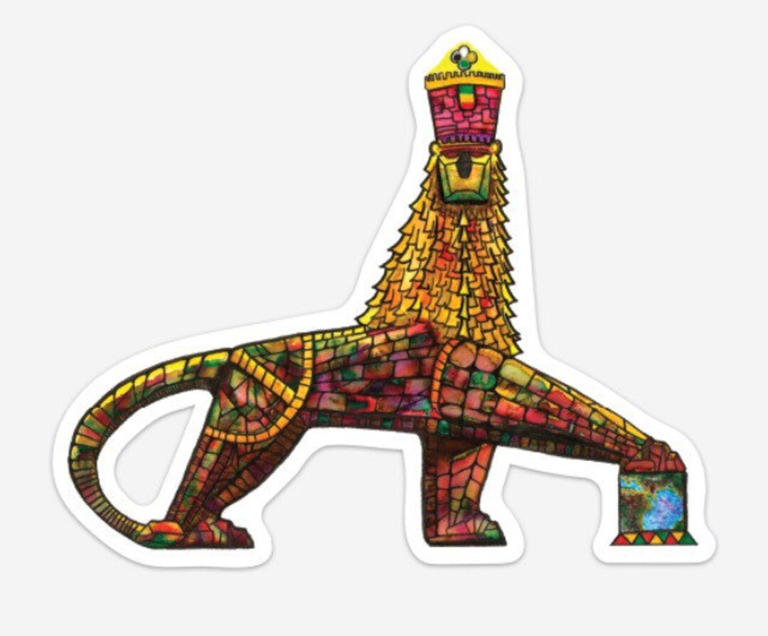LION OF JUDAH 5" Sticker. Addis Ababa Ethiopia Statue. Rastafari ...