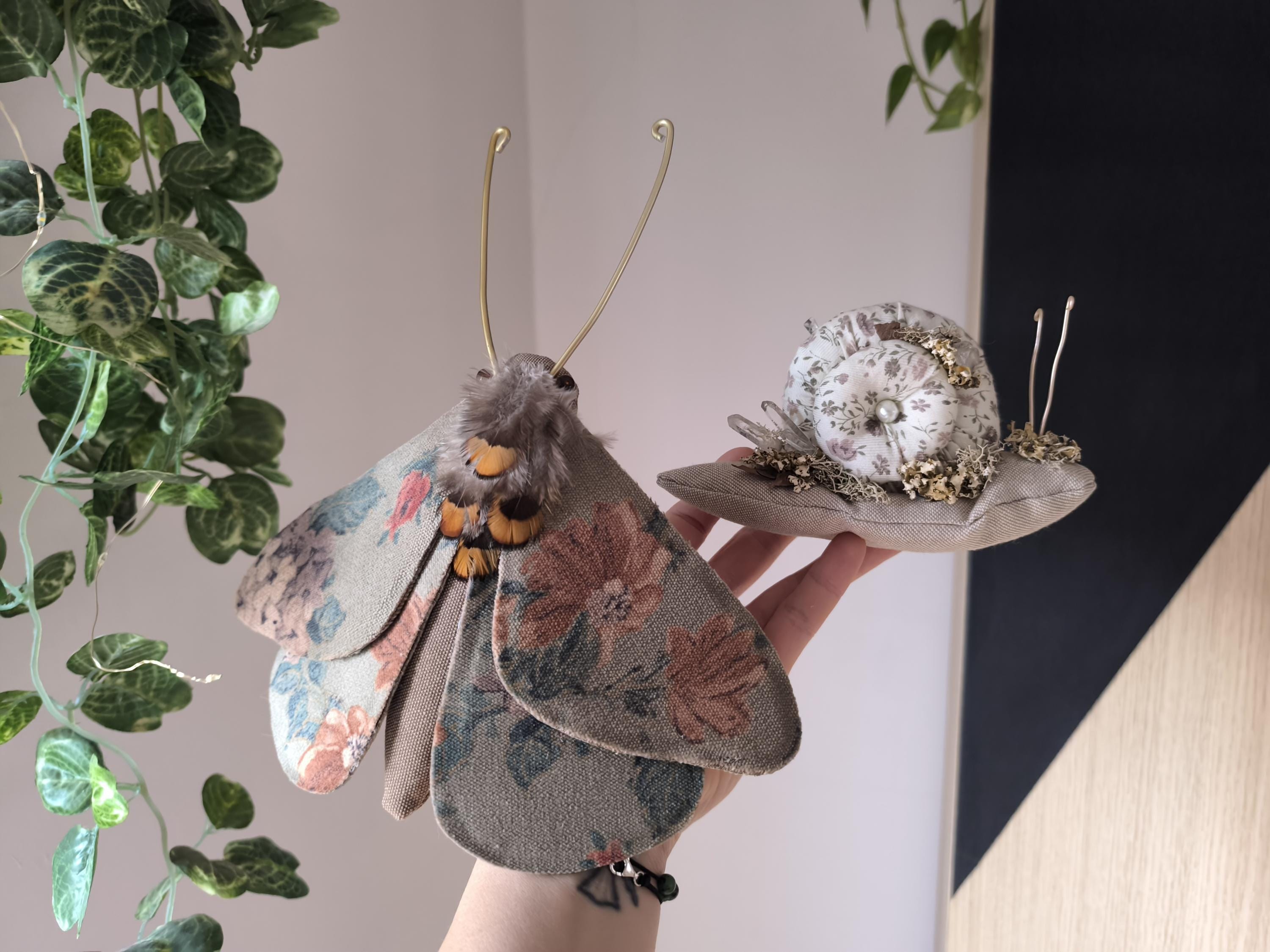 Set of Two PDF Digital Patterns, Easy to Make, Moth Tutorial and Snail ...