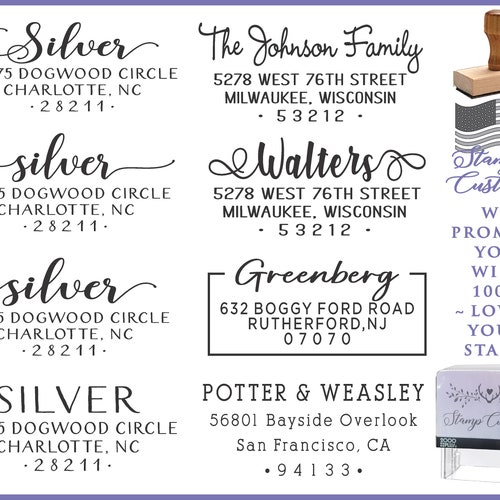 Return Address Stamp Self Inking Address Stamp Custom - Etsy