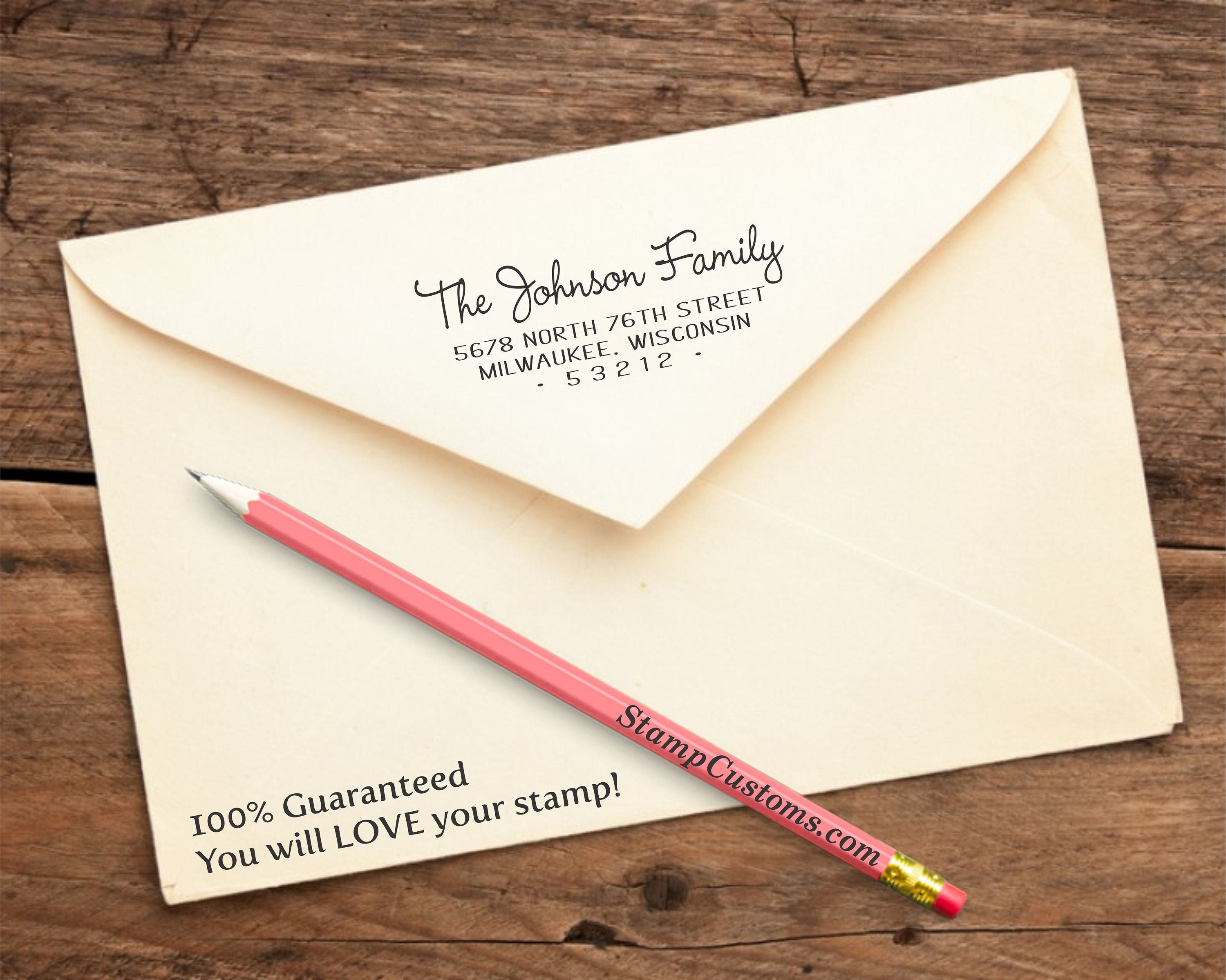 Family Address Stamp Self-inking, Family Housewarming Gift, Baby Shower ...