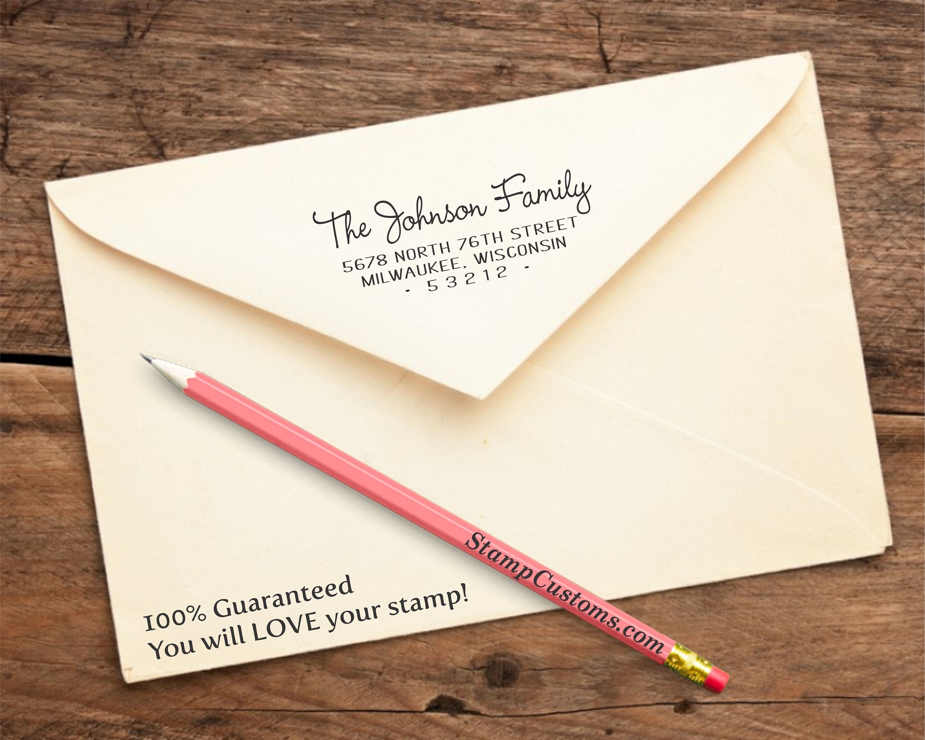 Family Address Stamp Self-inking, Family Housewarming Gift, Baby Shower ...