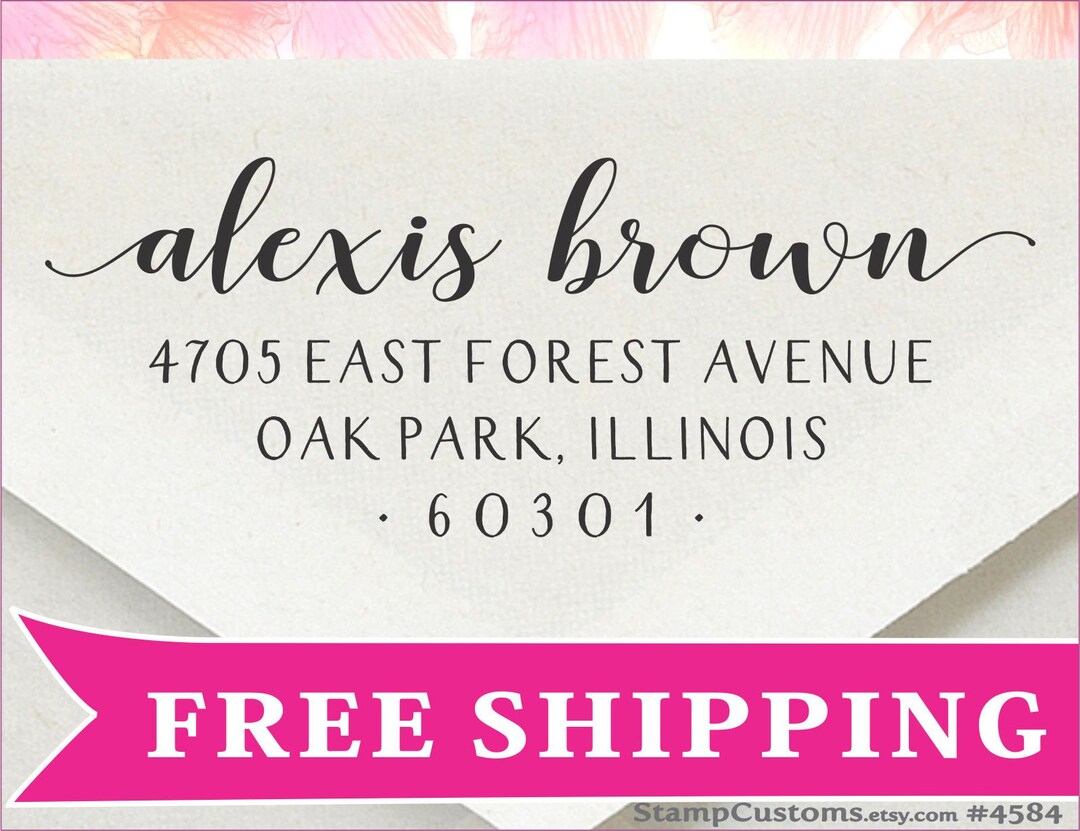 Personalized Return Address Stamp: Austrian Self-inking Mount or ...