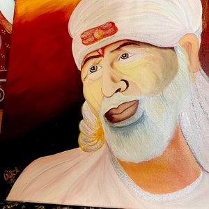 Sai Baba Modern Contemporary Abstract Traditional Style Decor Art ...