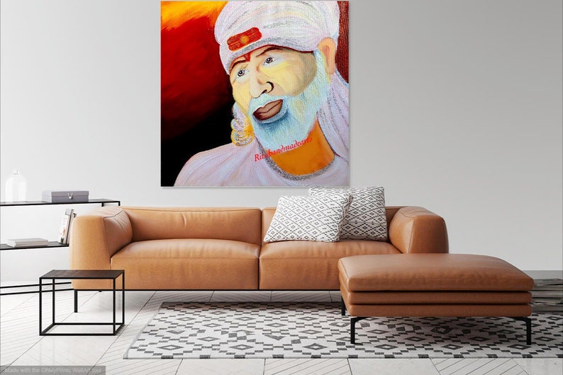 Sai Baba Modern Contemporary Abstract Traditional Style Decor Art ...