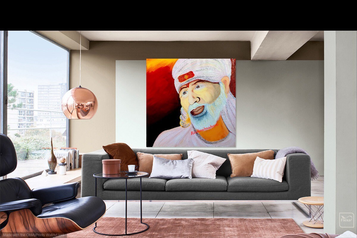 Sai Baba Modern Contemporary Abstract Traditional Style Decor Art ...