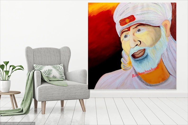 Sai Baba Modern Contemporary Abstract Traditional Style Decor | Etsy