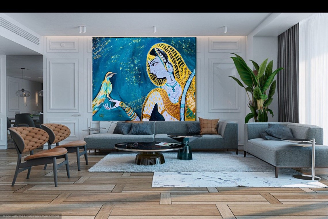 Traditional Indian Ethnic Modern Contemporary Decor Abstract - Etsy