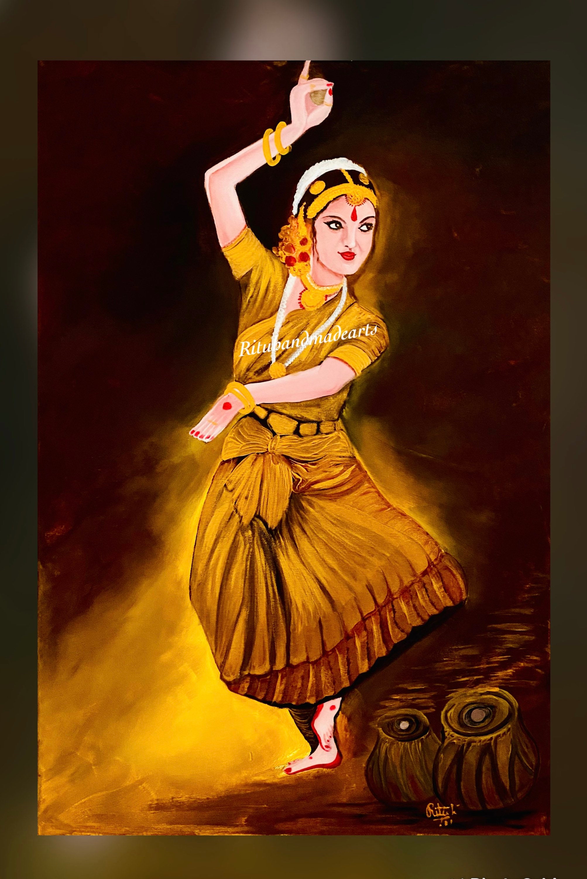 Kathak Dance Paintings Kathak Dancer By Raison Arts