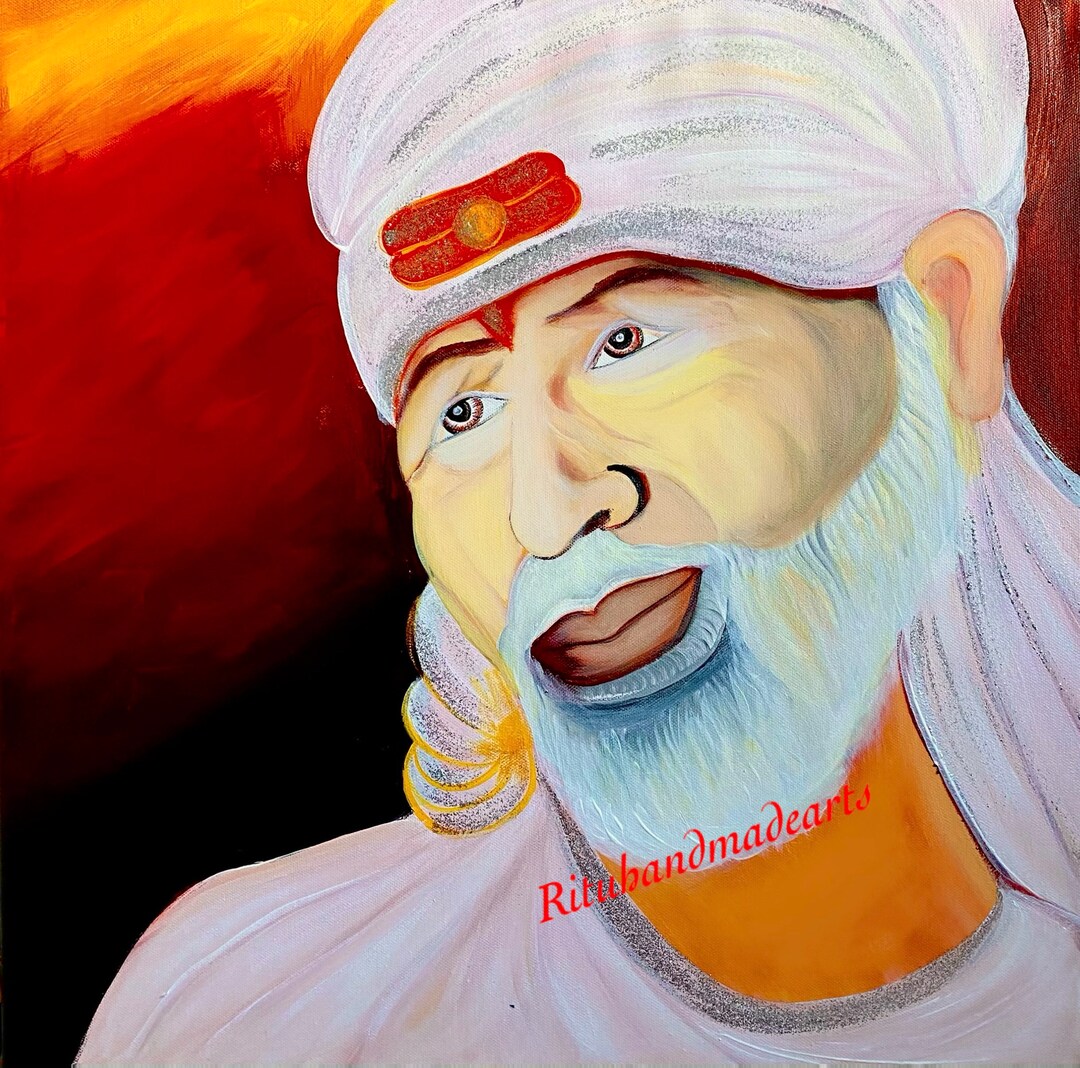Sai Baba Modern Contemporary Abstract Traditional Style Decor Art ...
