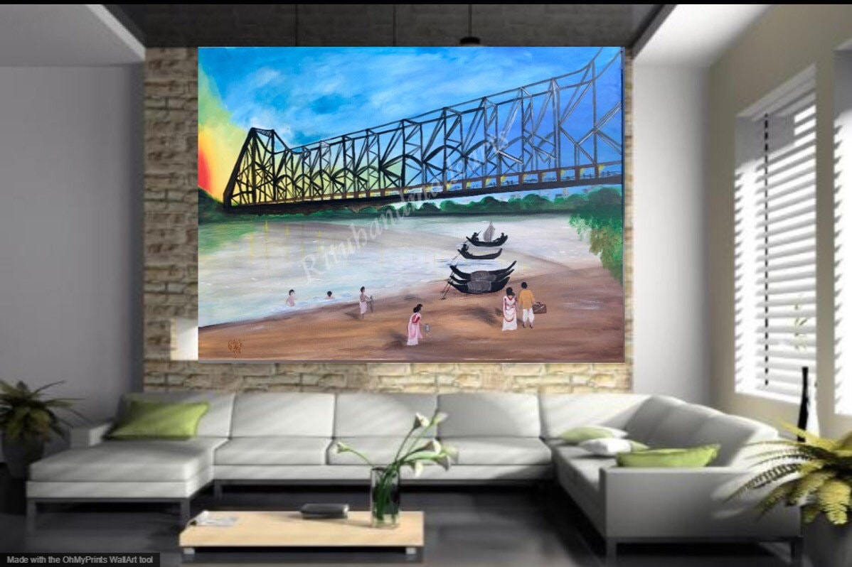 Calcutta Calling Howrah Bridge Kolkata Bangla Art West Bengal - Etsy