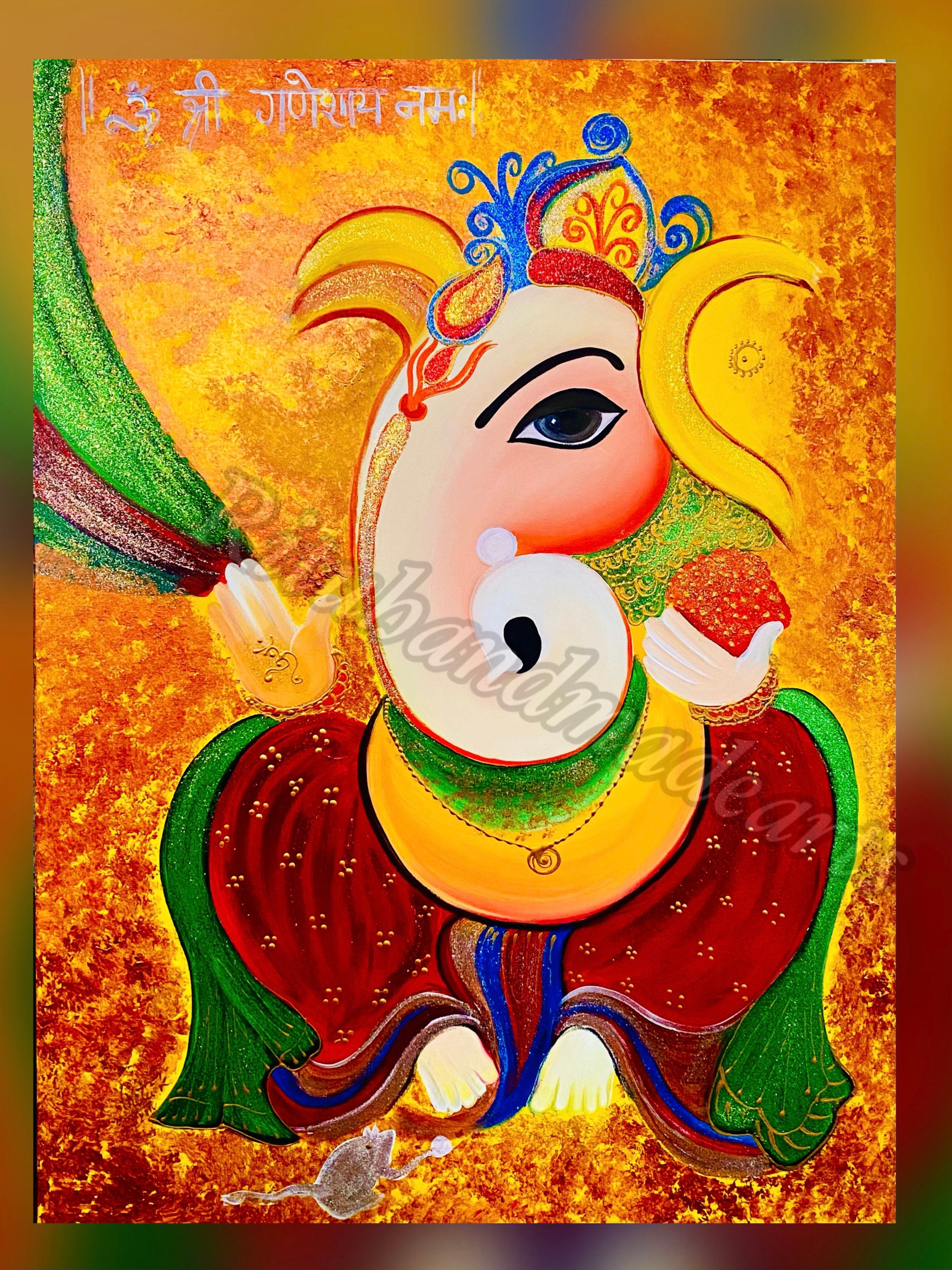 Vinayaka Lord Ganesha Modern Contemporary Abstract Traditional Style ...