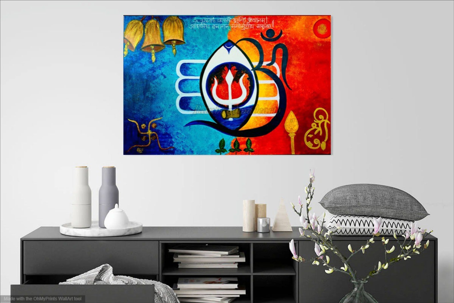 Shiva Shakti Modern Contemporary Abstract Traditional Painting ...