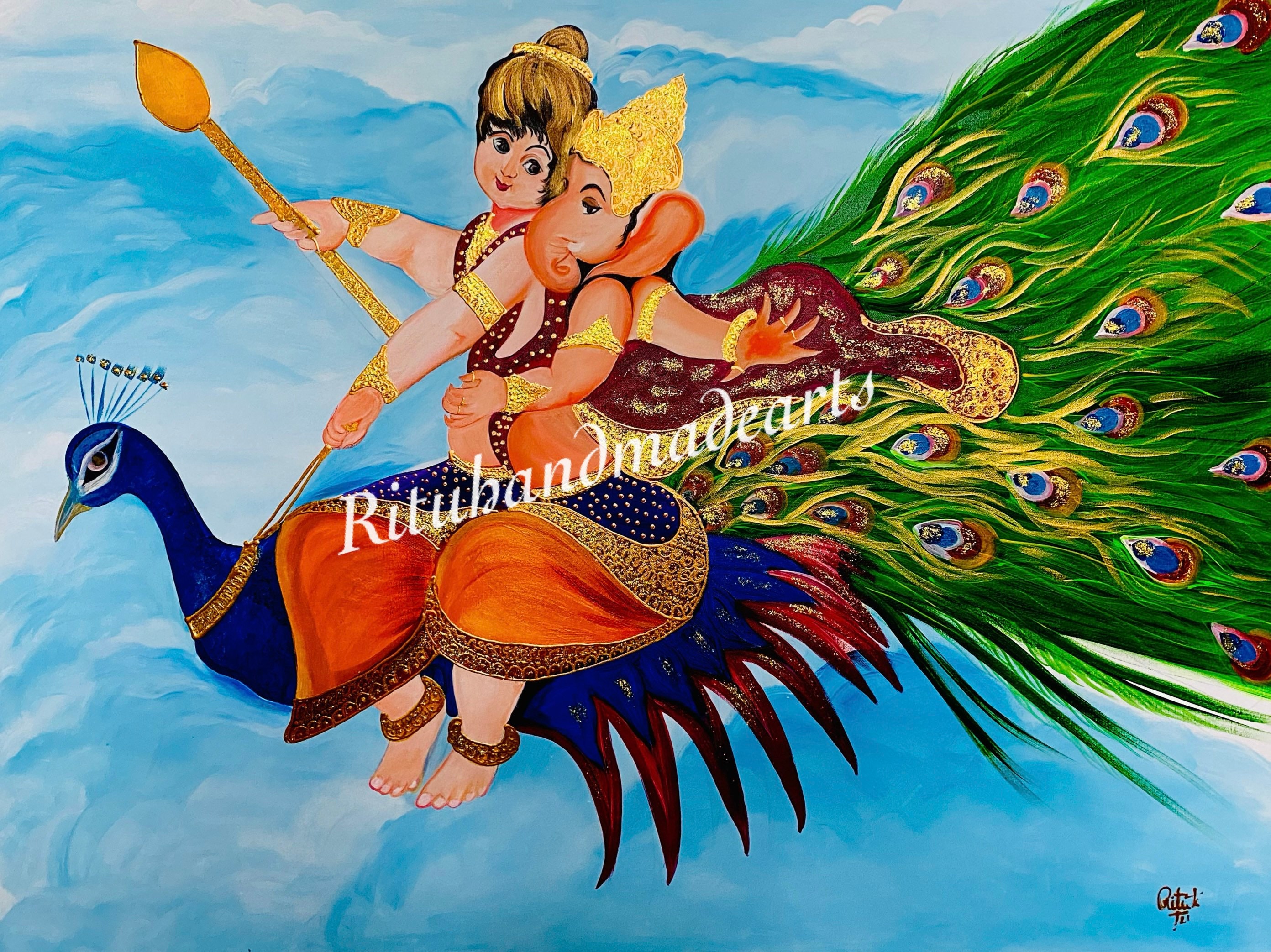 Kartikeya Murgan and Ganesha Brothers Love - Etsy