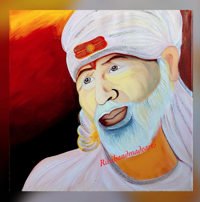 Sai Baba Modern Contemporary Abstract Traditional Style Decor Art ...