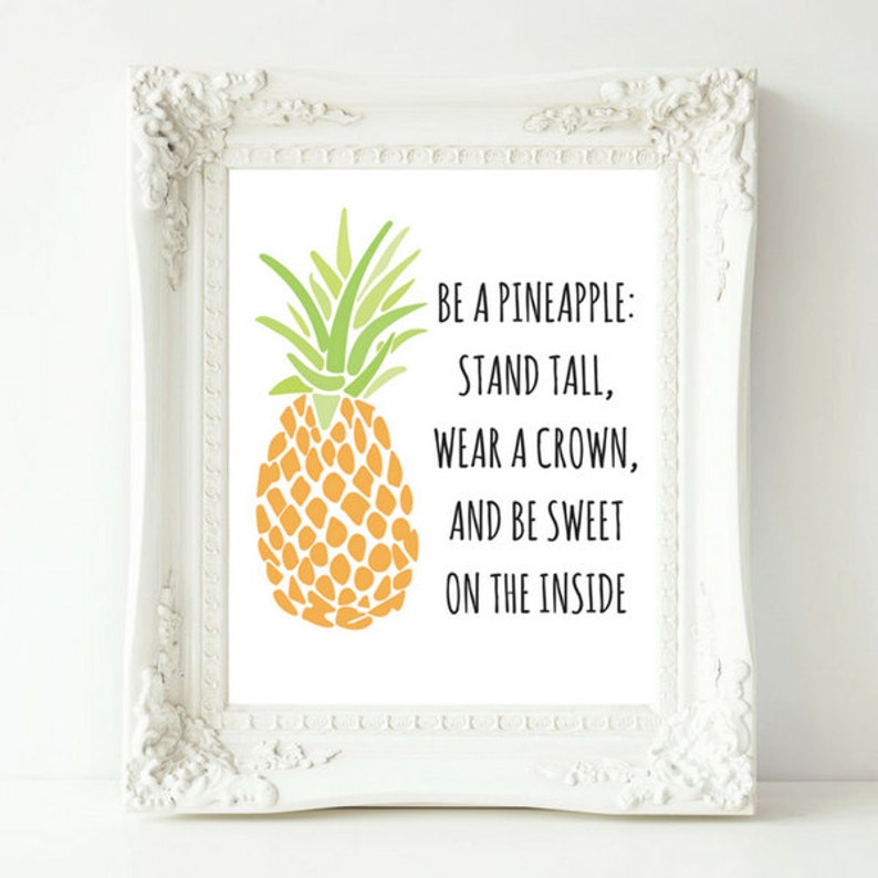 Be a Pineapple Quote, Pineapple Quote, Pineapple Print, Instant ...
