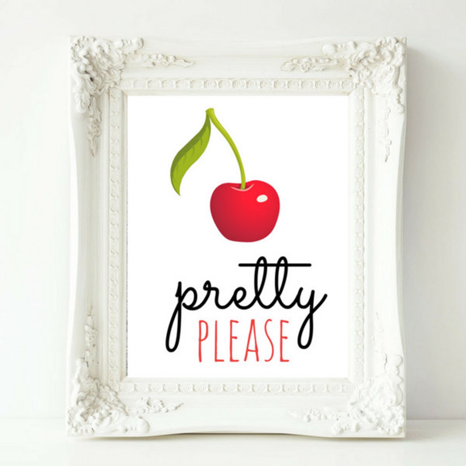 Pretty Please Pretty Please With Cherry on Top Cherry Print - Etsy