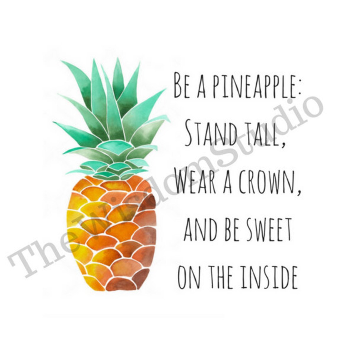 Be a Pineapple Print, Pineapple Print, Pineapple Quote, Pineapple Art ...