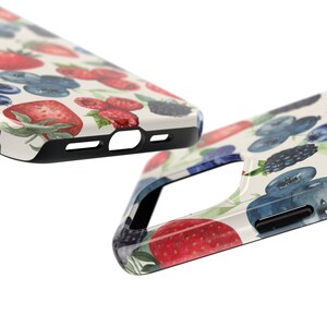 Summer Berries Fruit Phone Case, Cute Phone Case, Strawberries ...